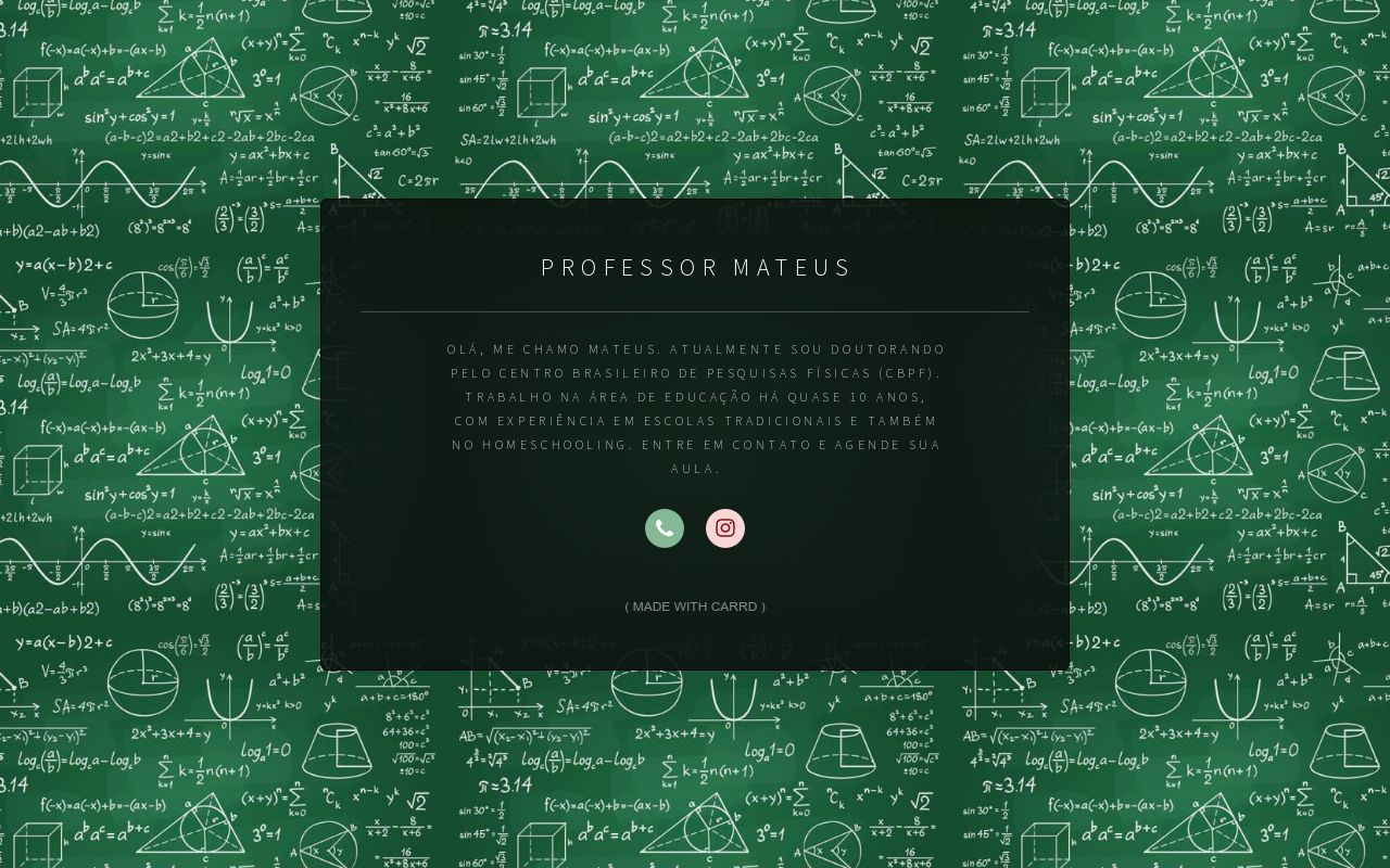 Prof Mateus - Matemática e Física